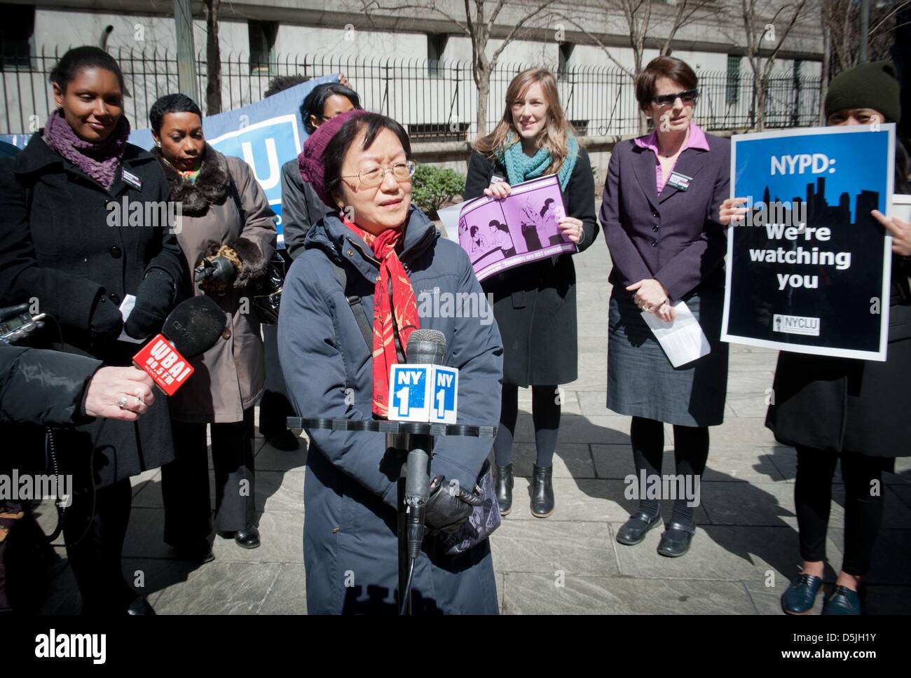 New York, USA. 3rd April 2013. City Council member MARGARET CHIN speaks ...