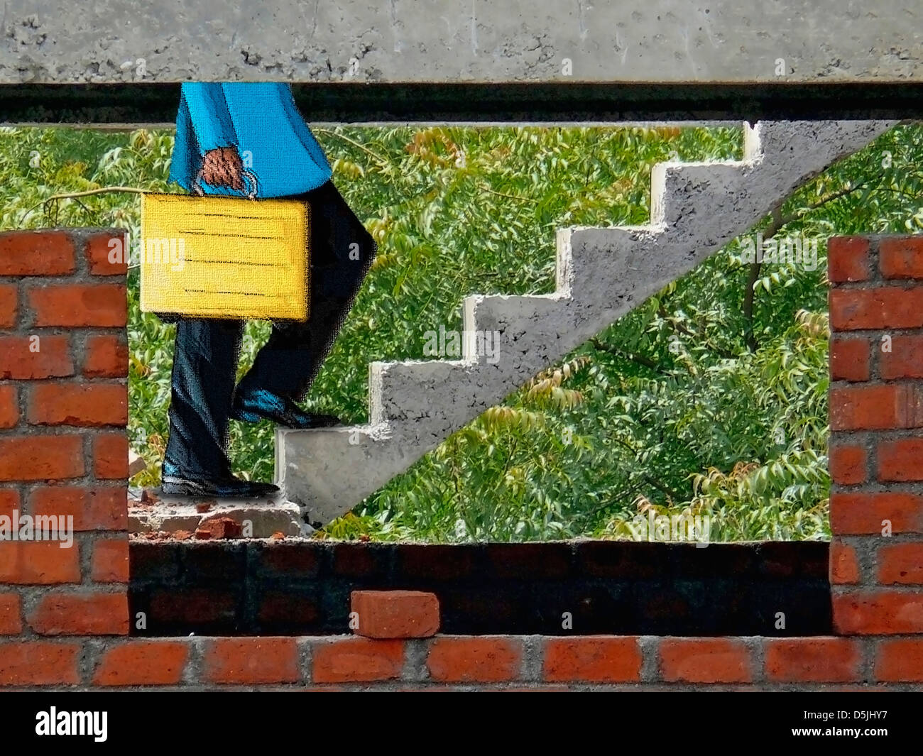 Steps of a building under construction, Success Concept Stock Photo - Alamy