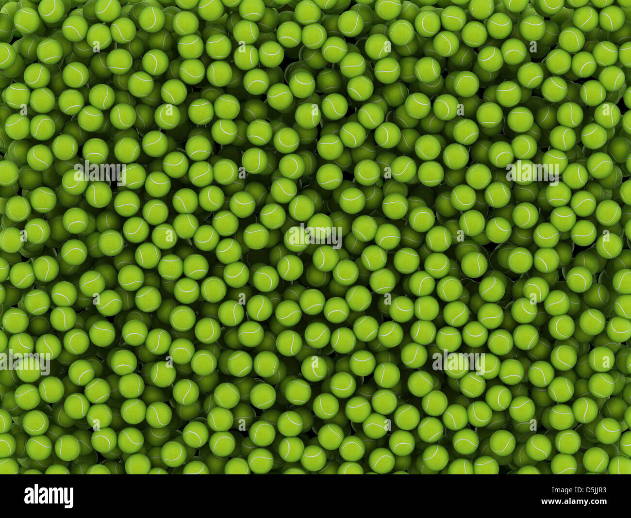 Tennis green scattered balls background wall pile Stock Photo - Alamy