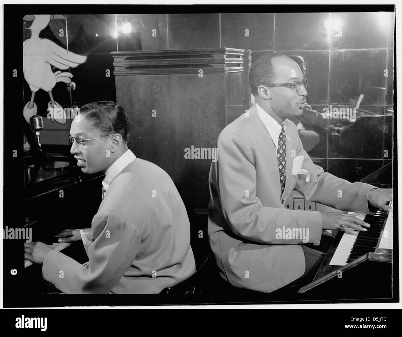 This 1940s portrait features jazz pianist Billy Taylor and drummer Bob ...