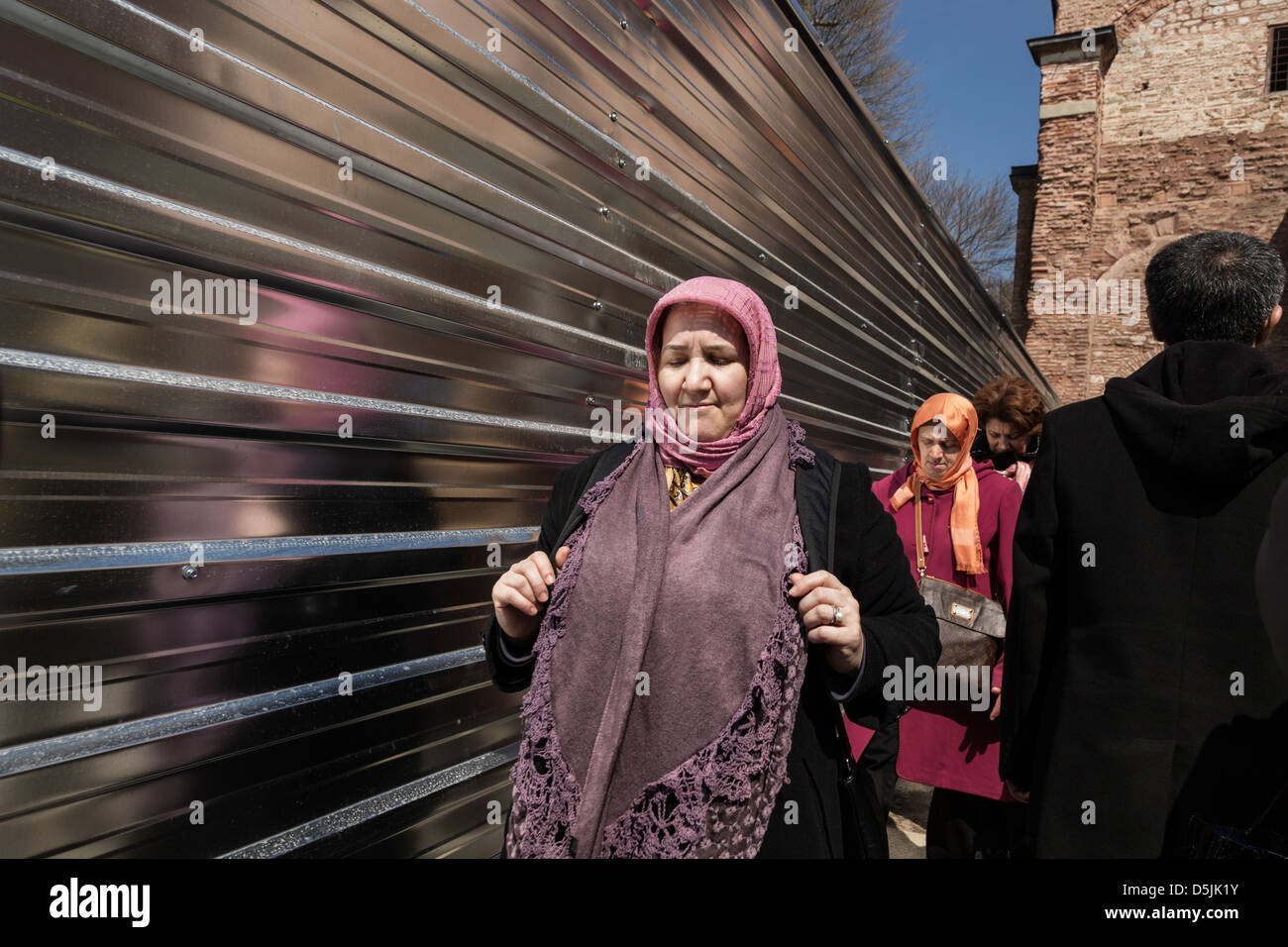 Women with Muslim veil outside the Hagia Sophia, Istanbul, Turkey Stock ...