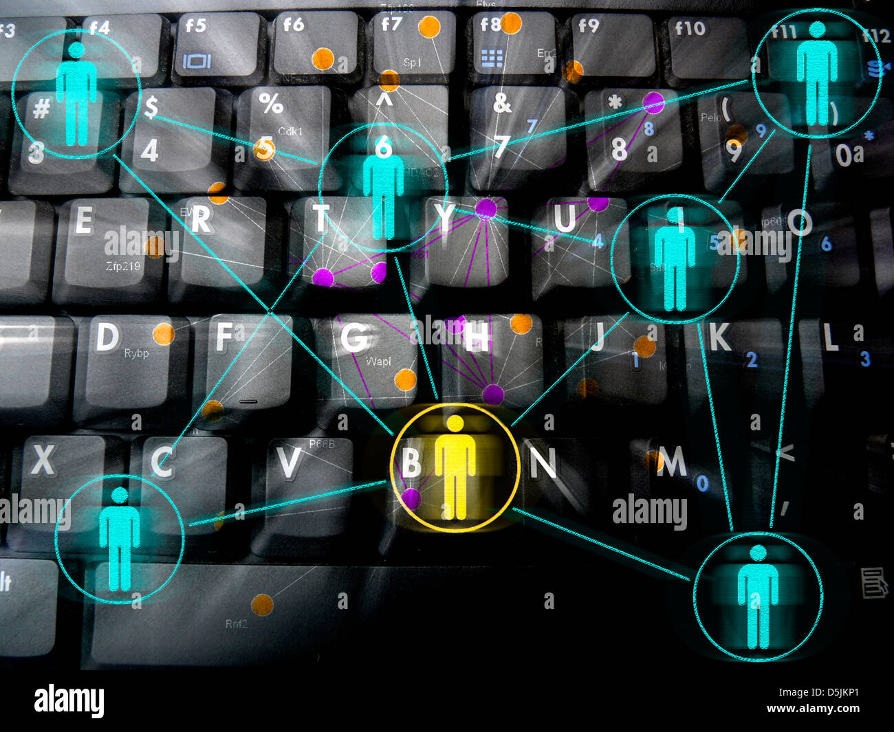Social Network, Keyboard, Concept Stock Photo - Alamy
