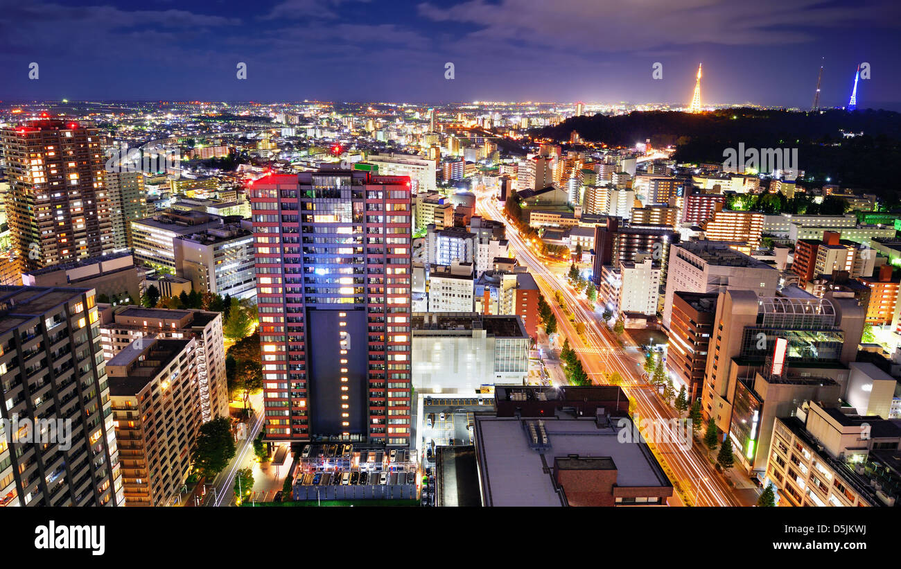 Sendai, Japan downtown cityscape Stock Photo - Alamy