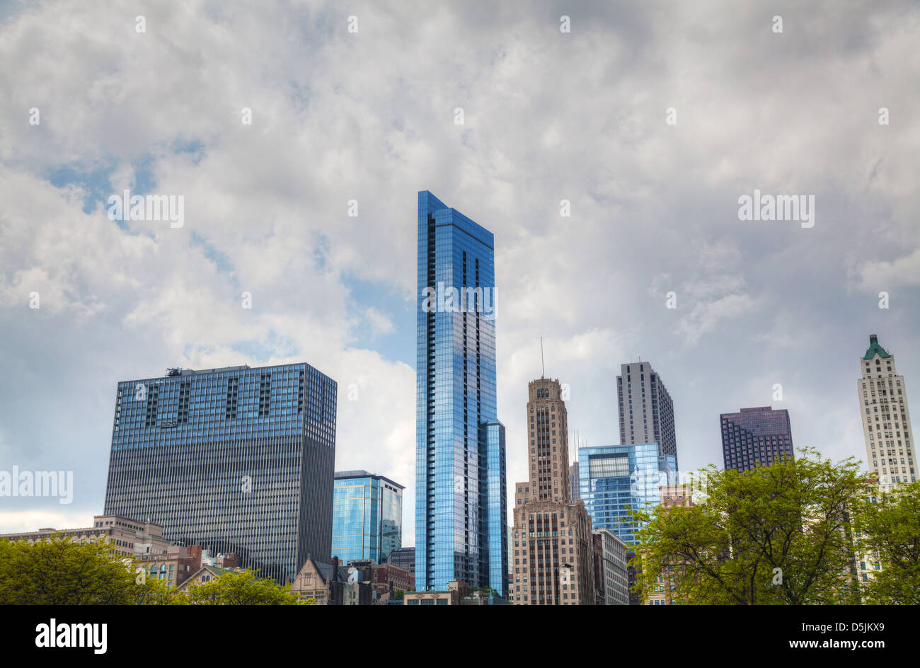 Downtown Chicago, IL on the sunny day Stock Photo - Alamy