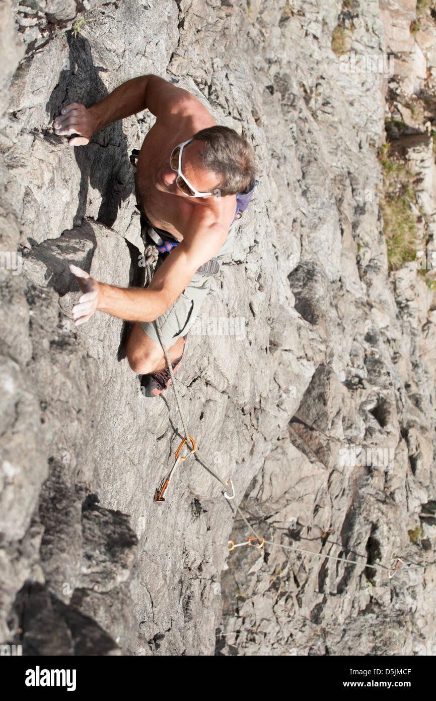 Swiss alps cliff climber hi-res stock photography and images - Alamy