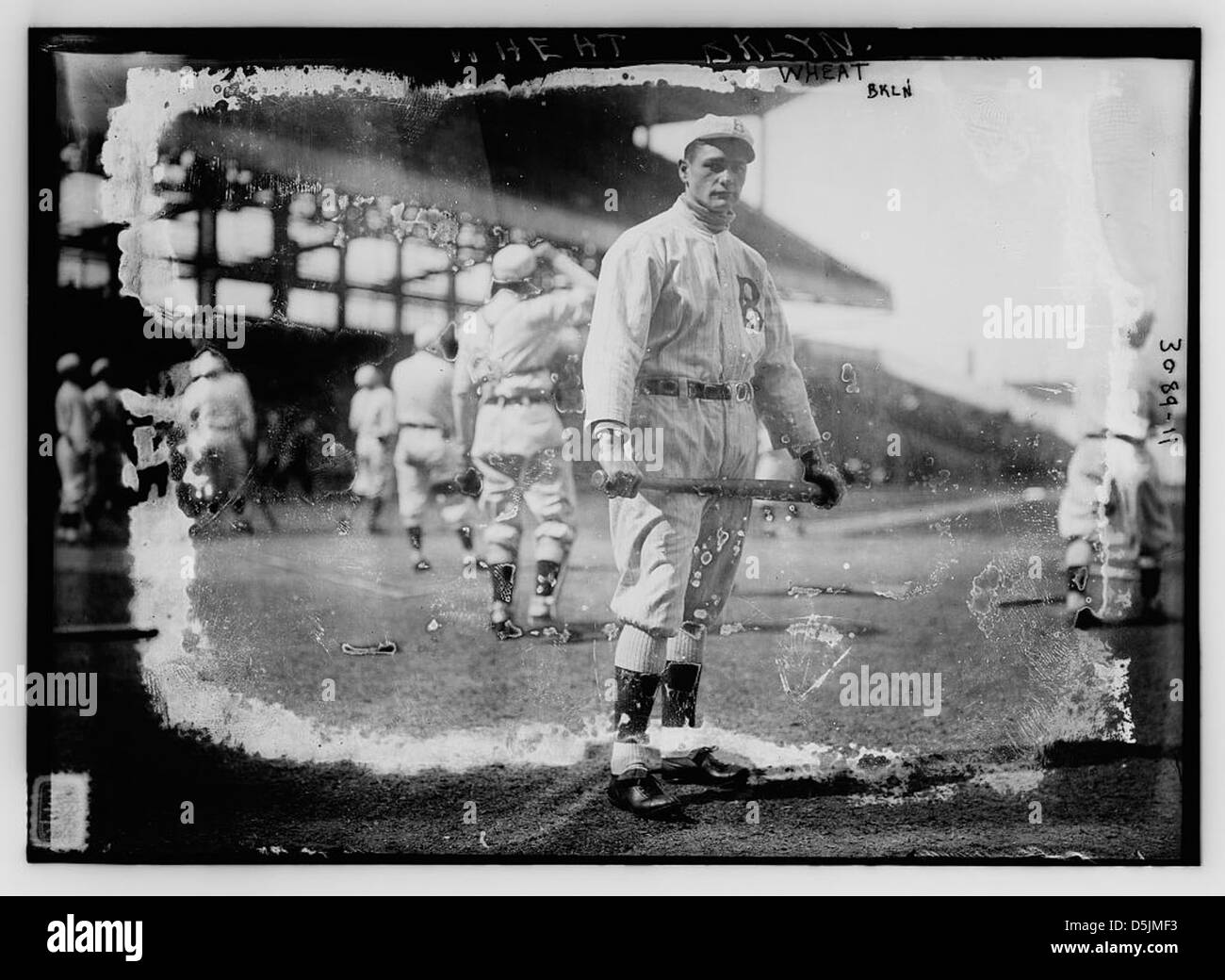 Zach Wheat, an outfielder for the Brooklyn Dodgers, captured in a ...