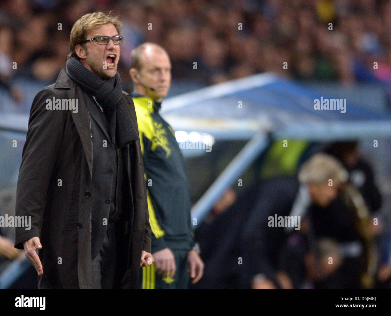Dortmund's coach Juergen Klopp reacts during the UEFA Champions League ...