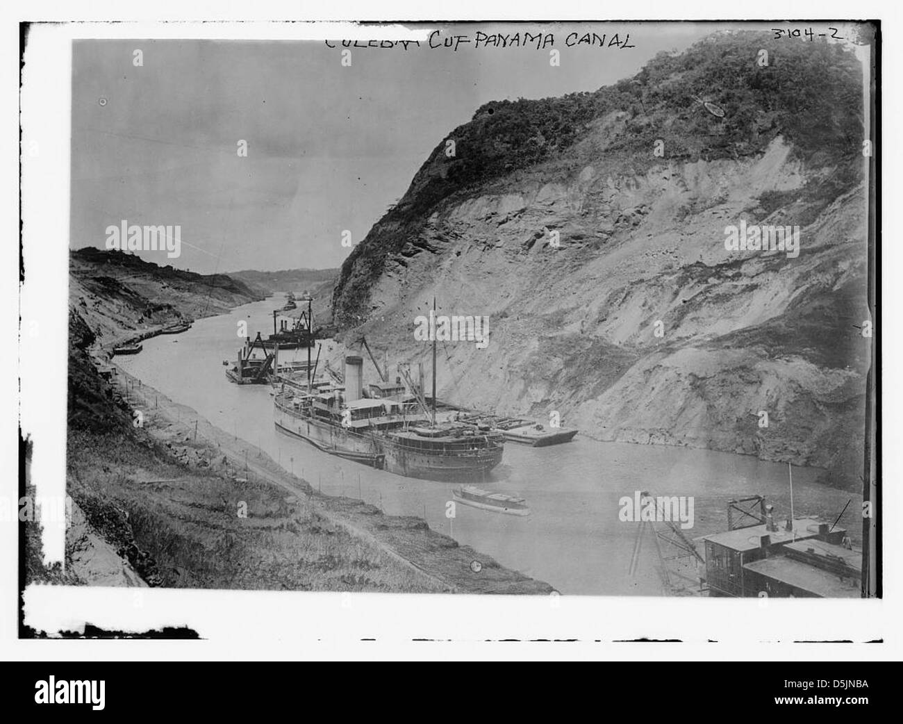The Culebra Cut, part of the Panama Canal, is shown during its ...
