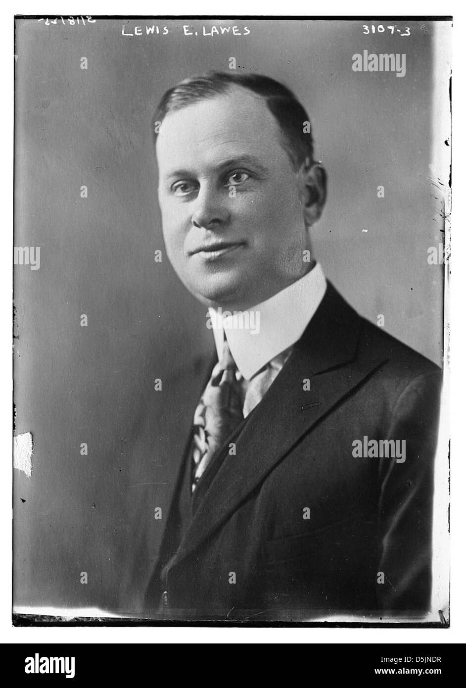 A portrait of Lewis E. Lawes, the warden of Sing Sing prison, taken on ...