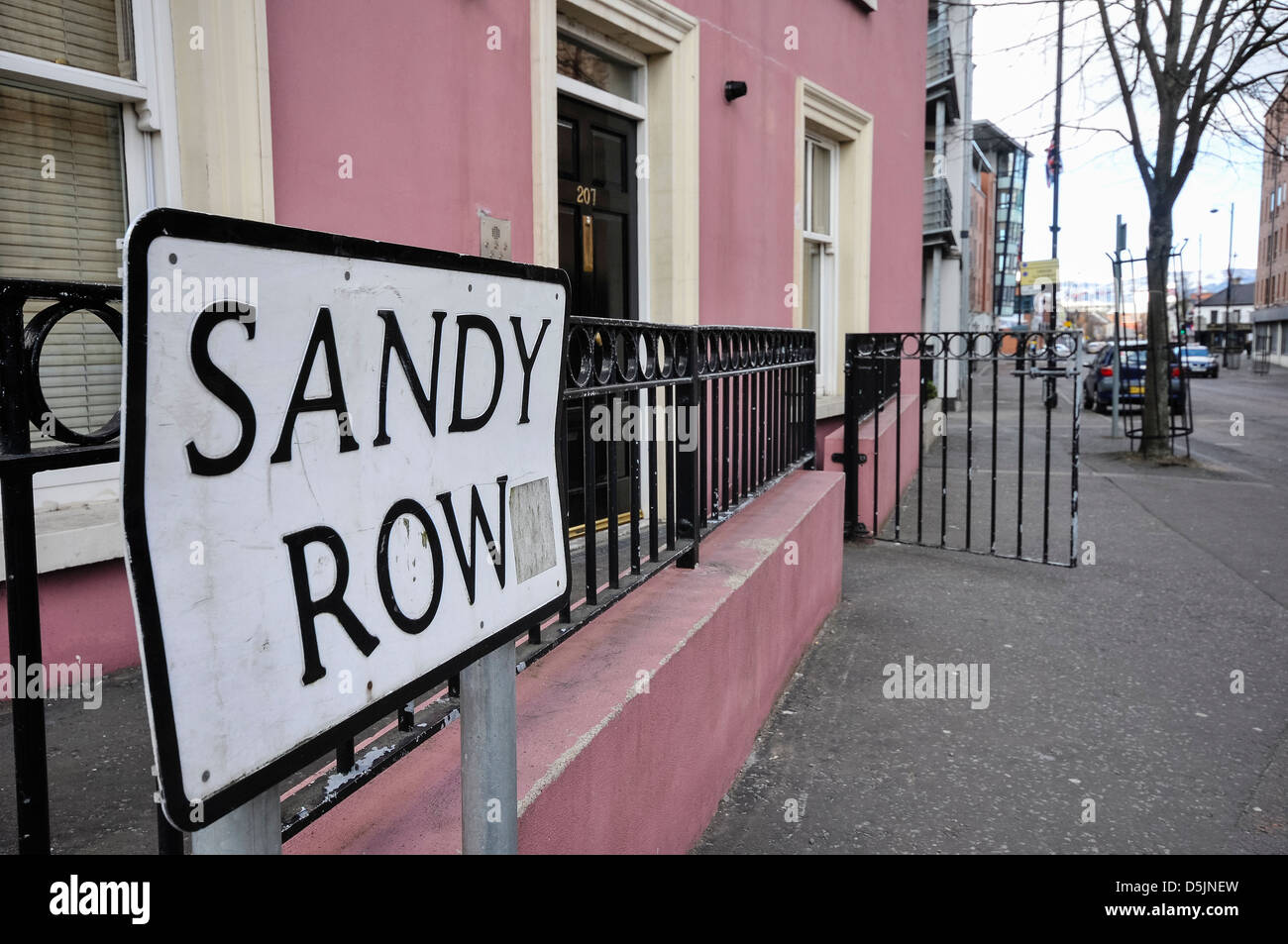 Sandy Row street sign Stock Photo - Alamy