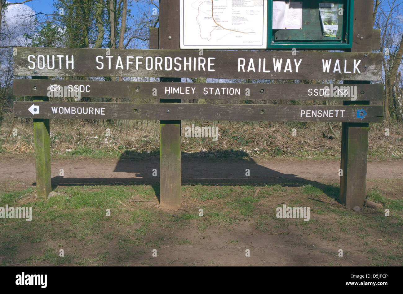 Wooden Sign for the South Staffordshire Walk, Himley, Staffordshire ...