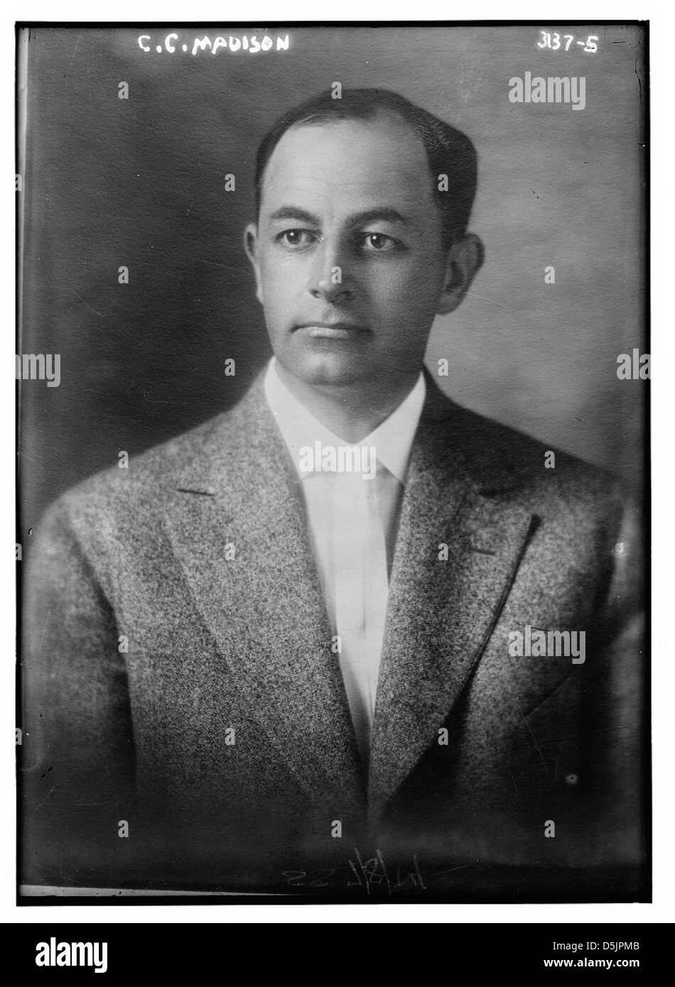 A portrait of C.C. Madison, a baseball player, taken during the early ...