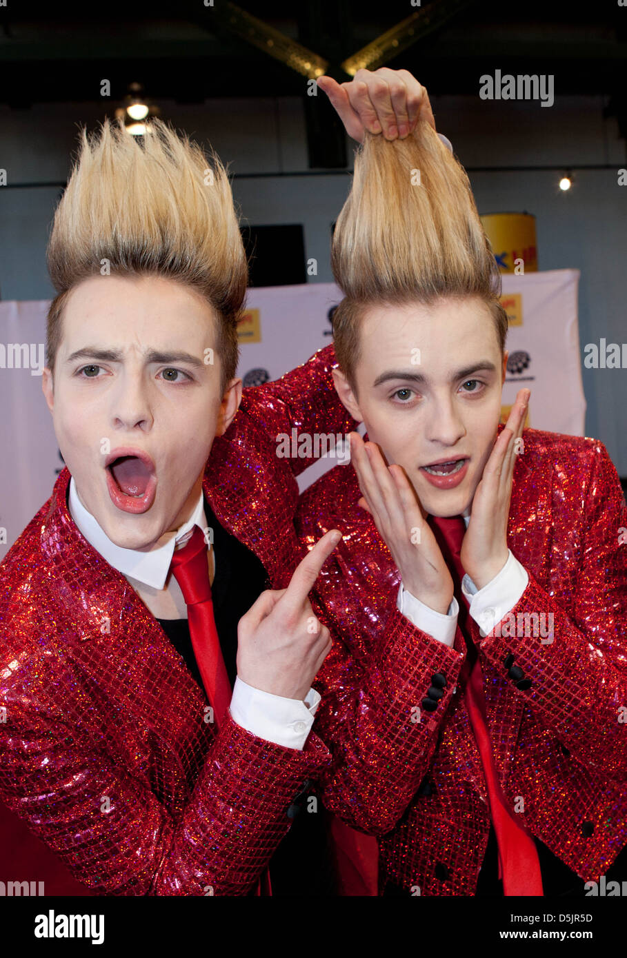 Jedward at German RTL TV show The Dome at Colosseum Theater. Essen ...