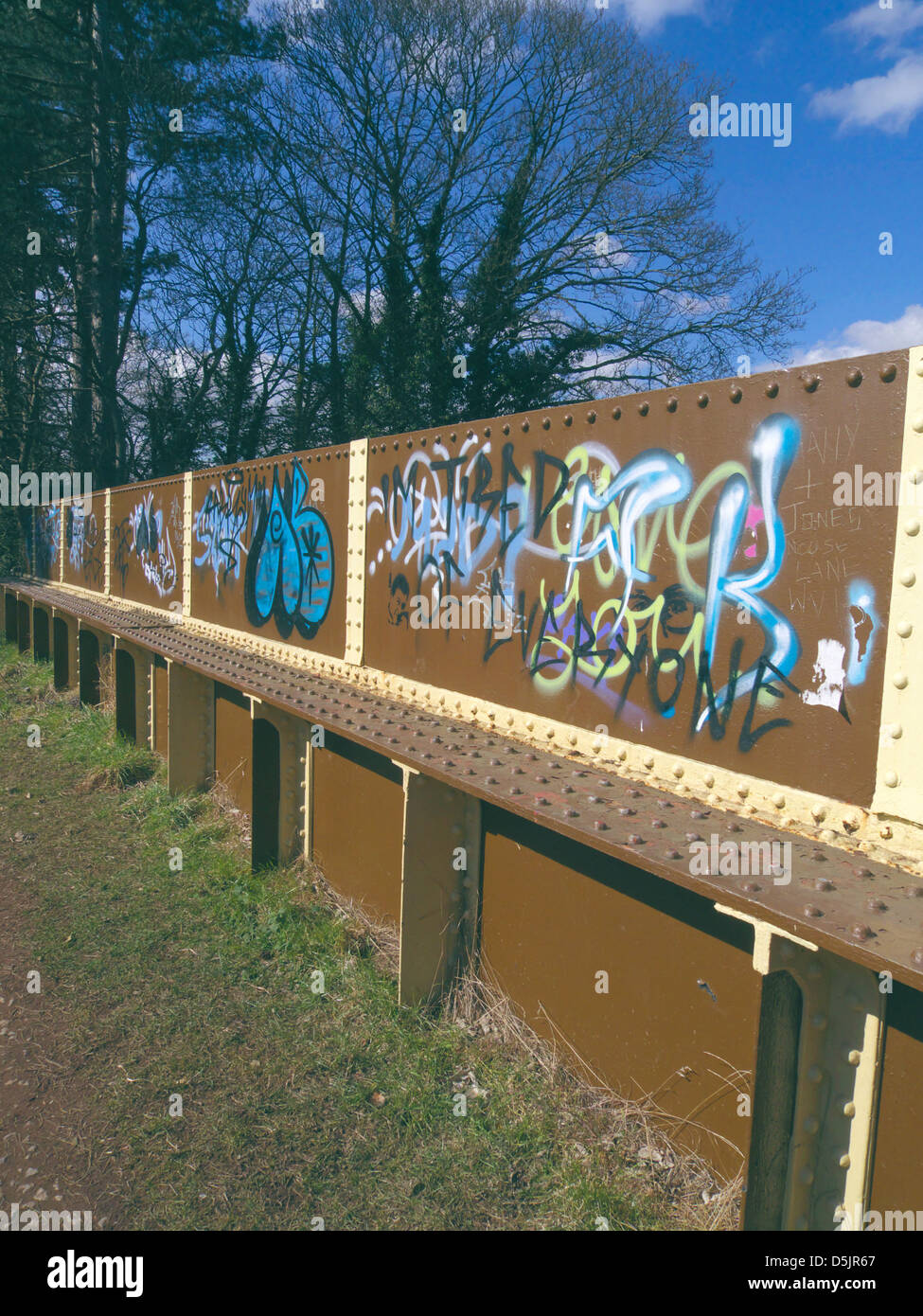 Graffiti On a Metal Bridge Along the South Staffordshire Railway Walk ...