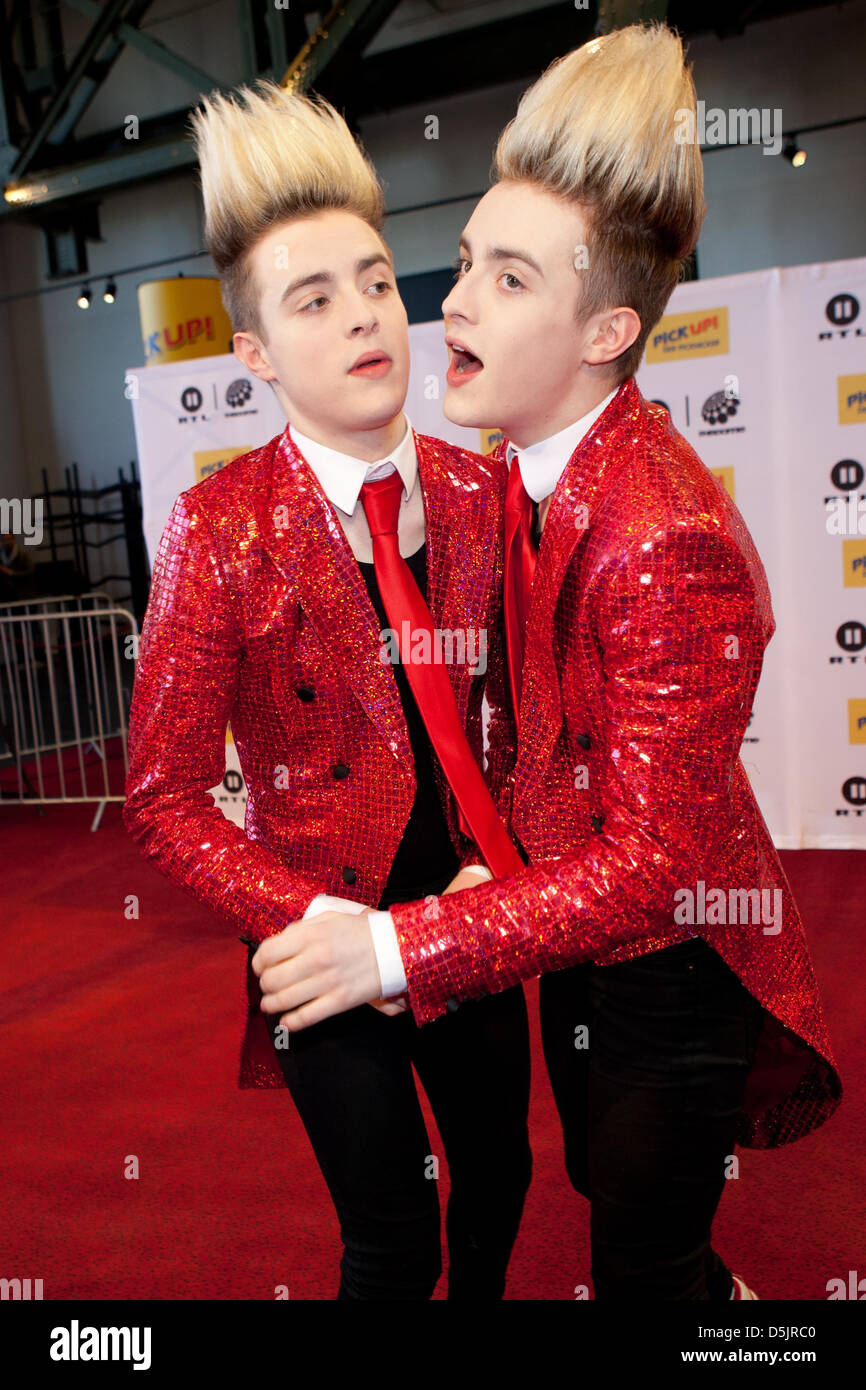 Jedward at German RTL TV show The Dome at Colosseum Theater. Essen ...