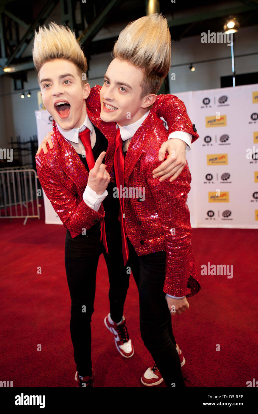 Jedward at German RTL2 TV show The Dome at Colosseum Theater. Essen ...