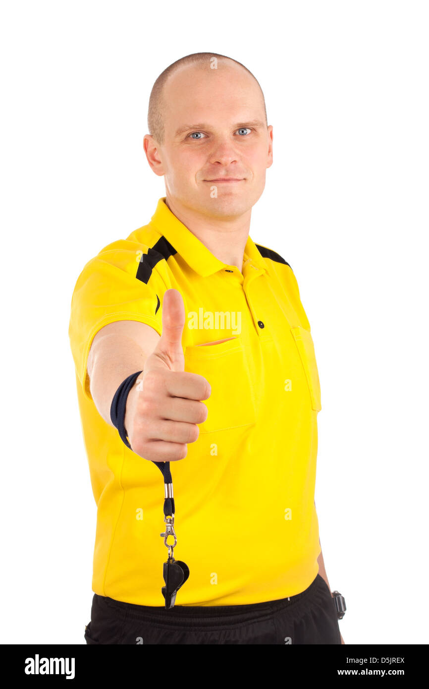 Portrait of a referee thumbs up Stock Photo - Alamy