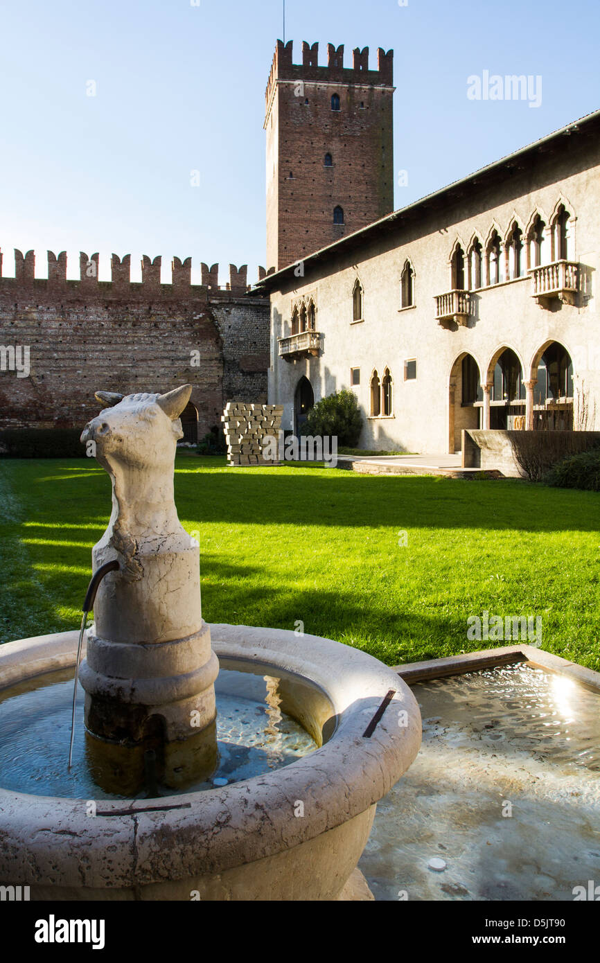 Interior of Castelvecchio (Old castle Stock Photo - Alamy