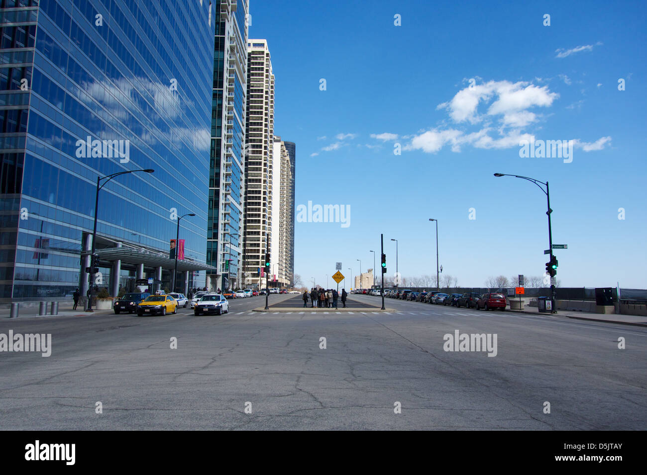 Randolph Street at Columbus Drive Chicago Illinois Stock Photo - Alamy