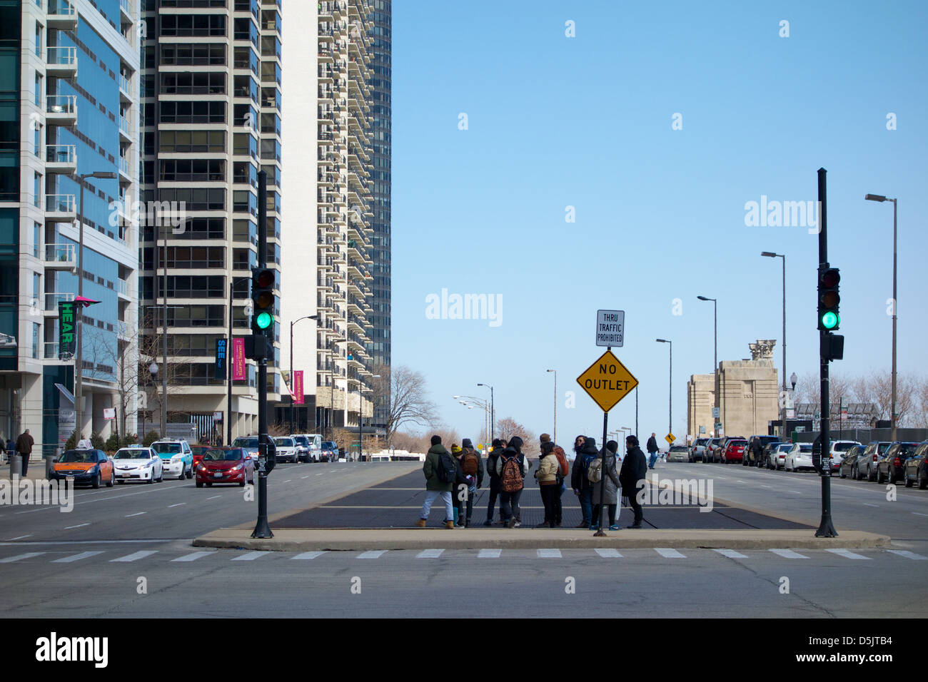 Randolph Street at Columbus Drive Chicago Illinois Stock Photo - Alamy
