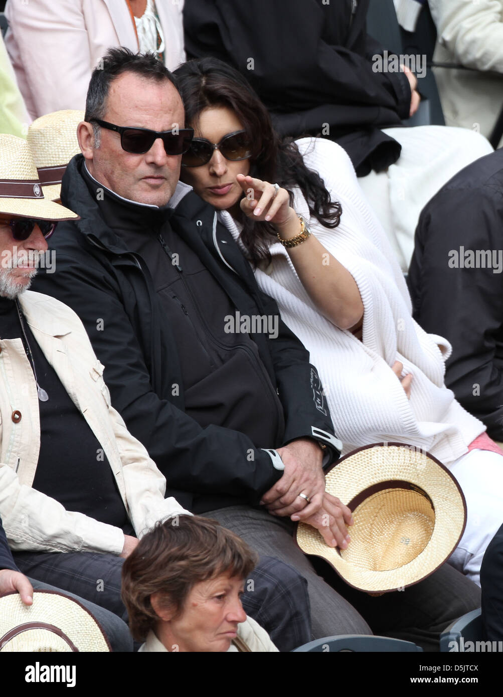 Jean Reno and wife Zofia at the Roland Garros French Open Tennis ...