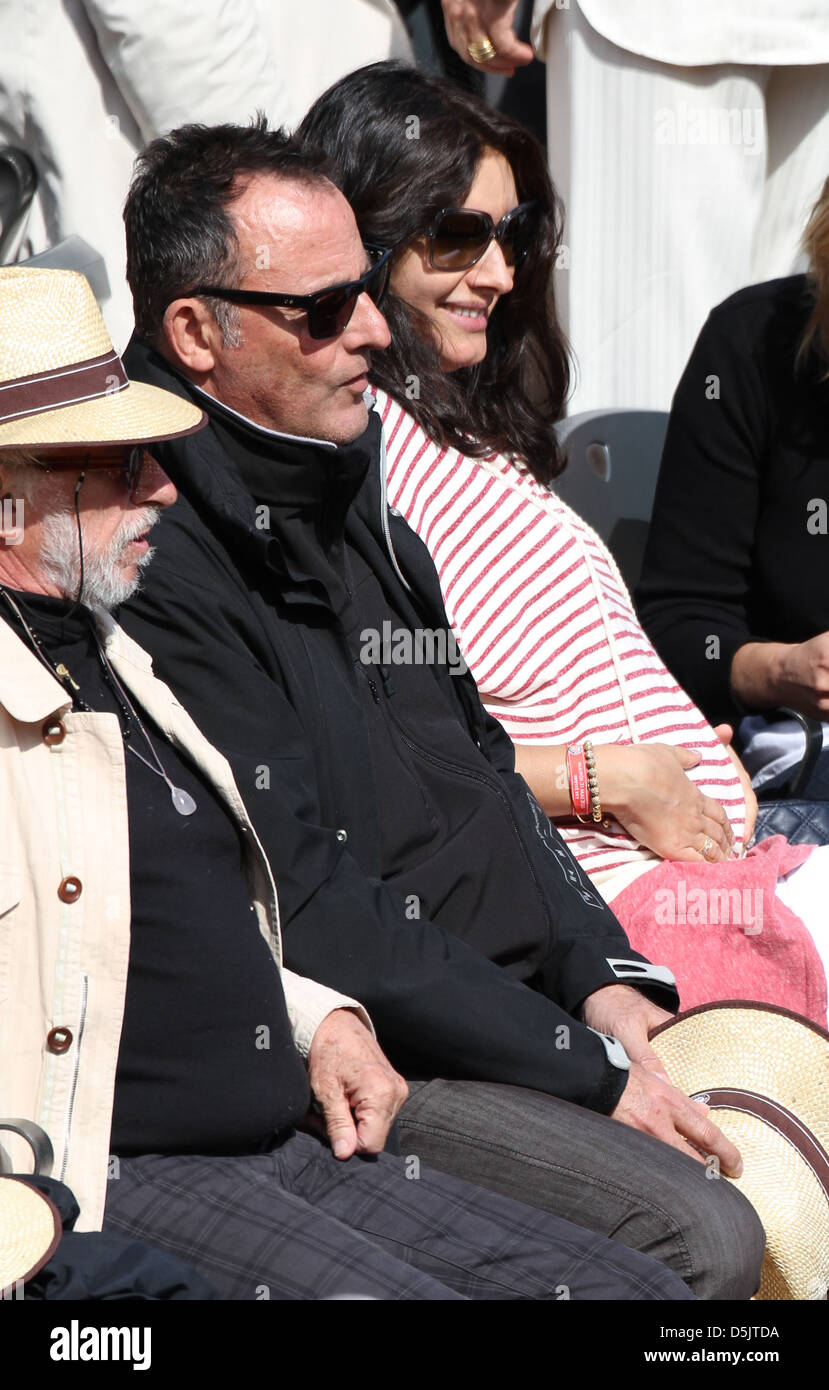 Jean Reno and wife Zofia at the Roland Garros French Open Tennis ...
