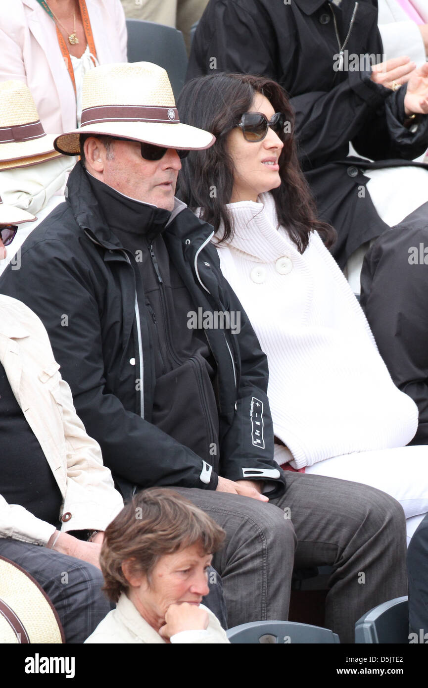 Jean Reno and wife Zofia at the Roland Garros French Open Tennis ...