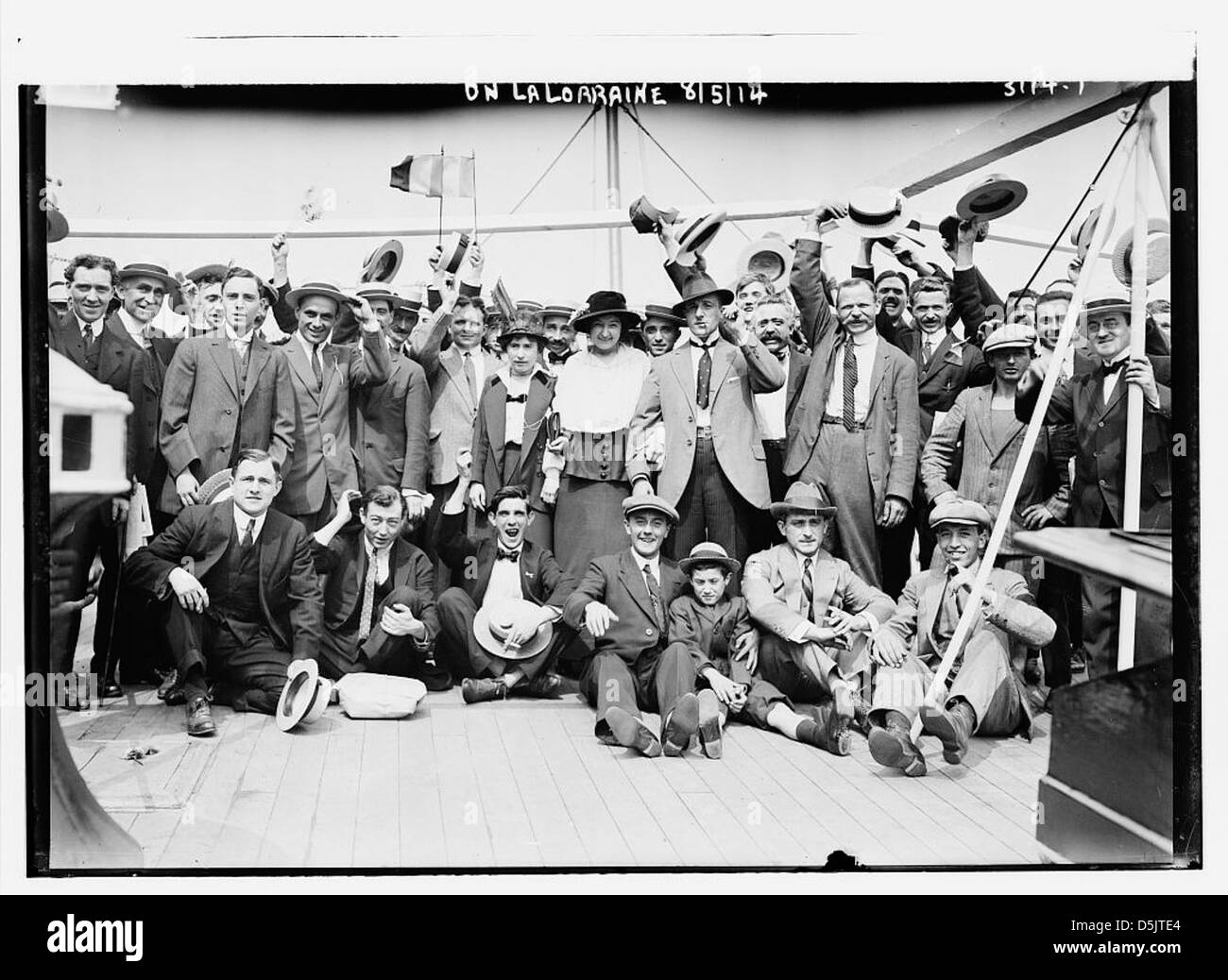 A photograph of the auxiliary cruiser La Lorraine, a ship of the French ...