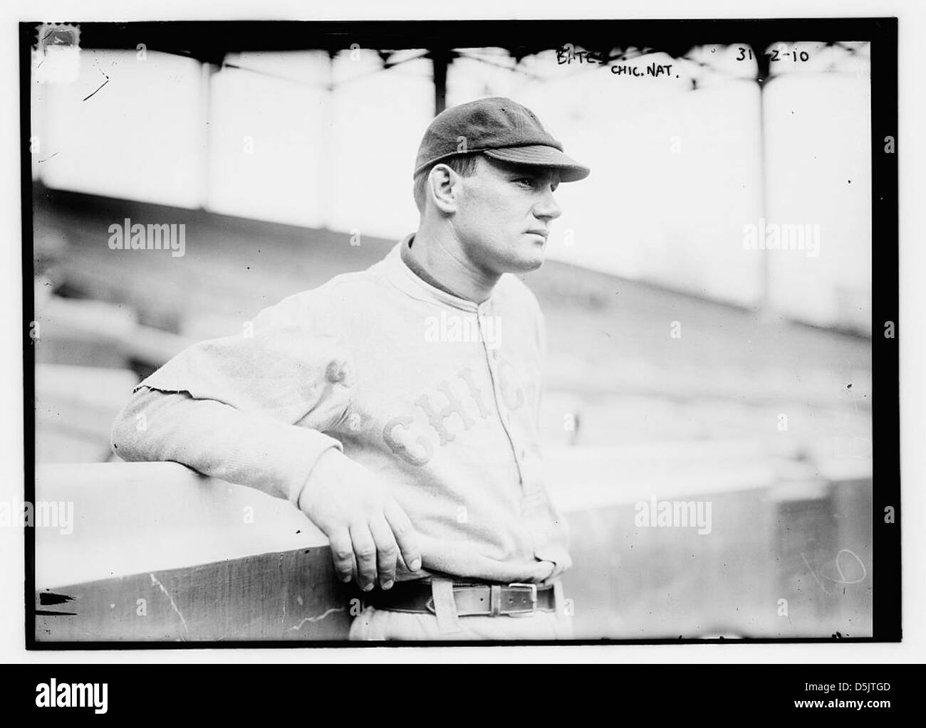 This image features Johnny Bates, a National League baseball player ...