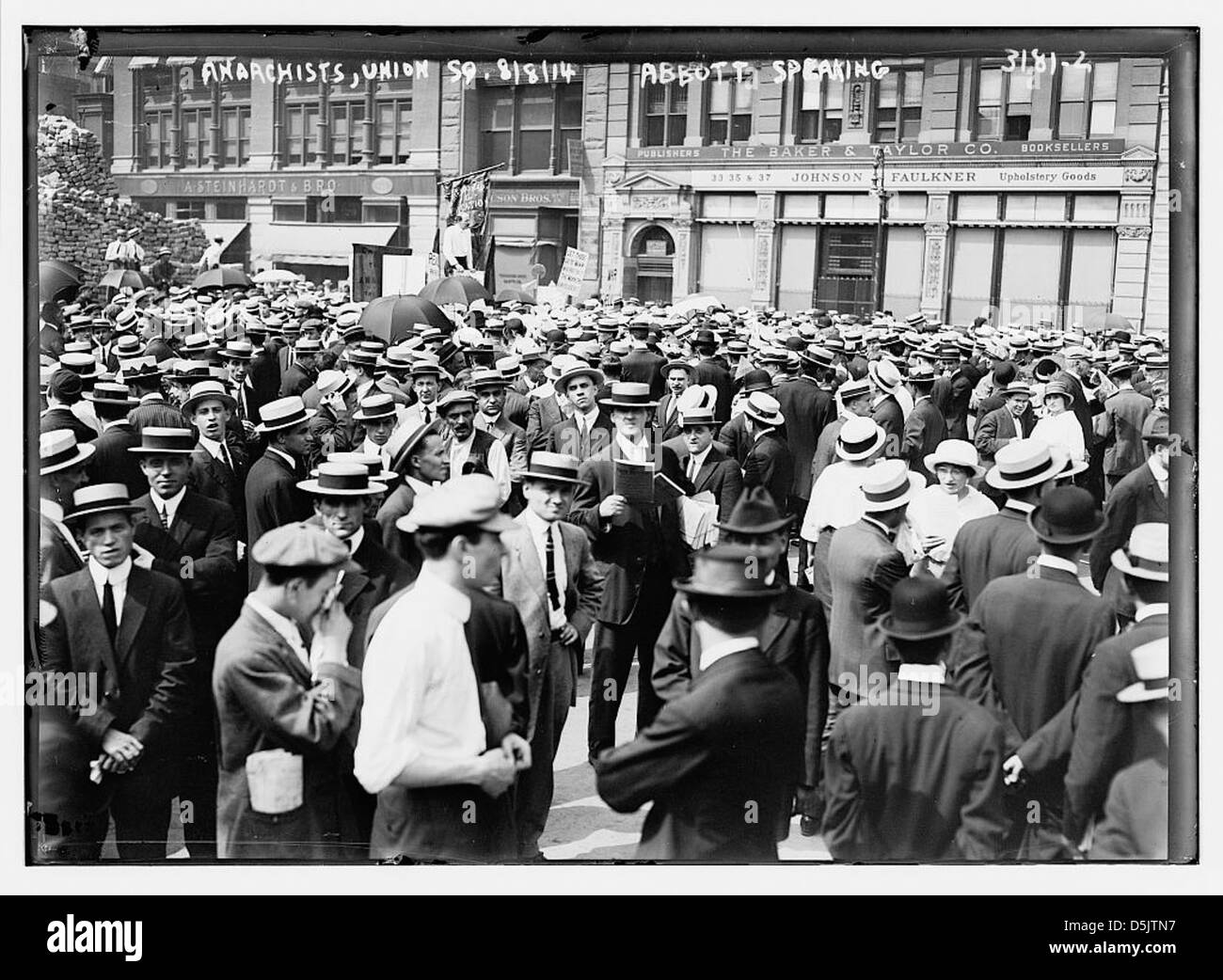 Crowd with speaker Black and White Stock Photos & Images - Alamy