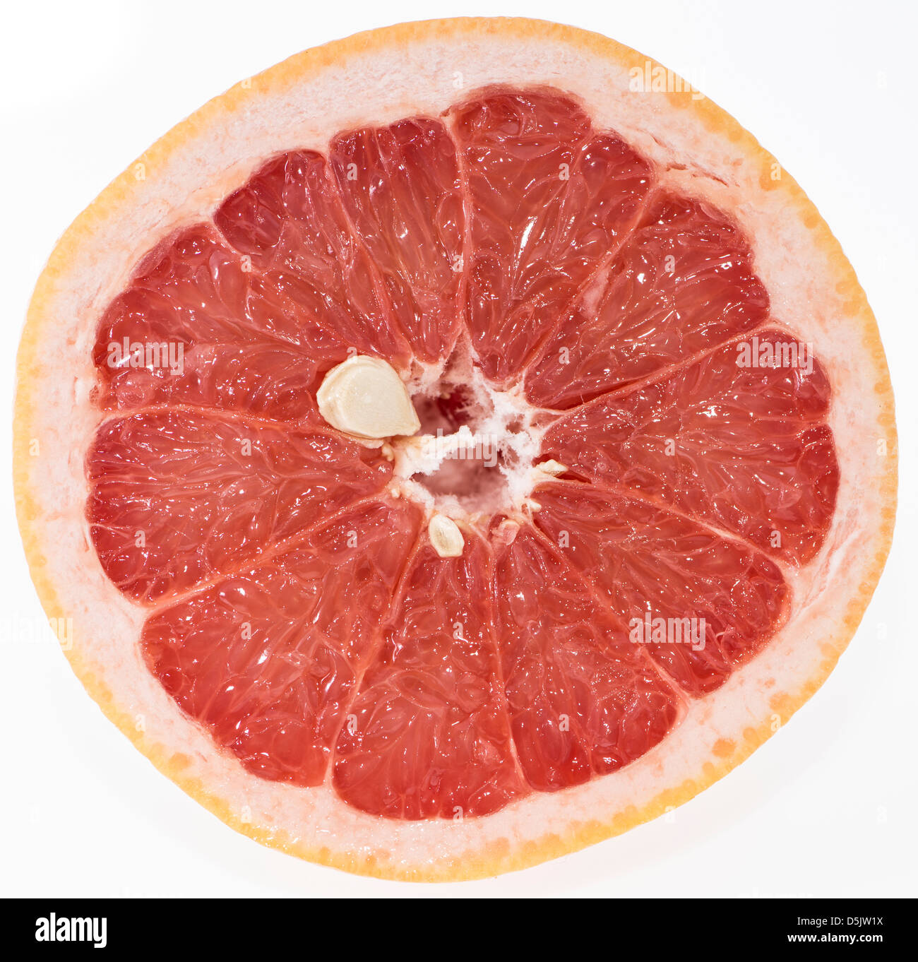 Grapefruit slice isolated on white background Stock Photo - Alamy