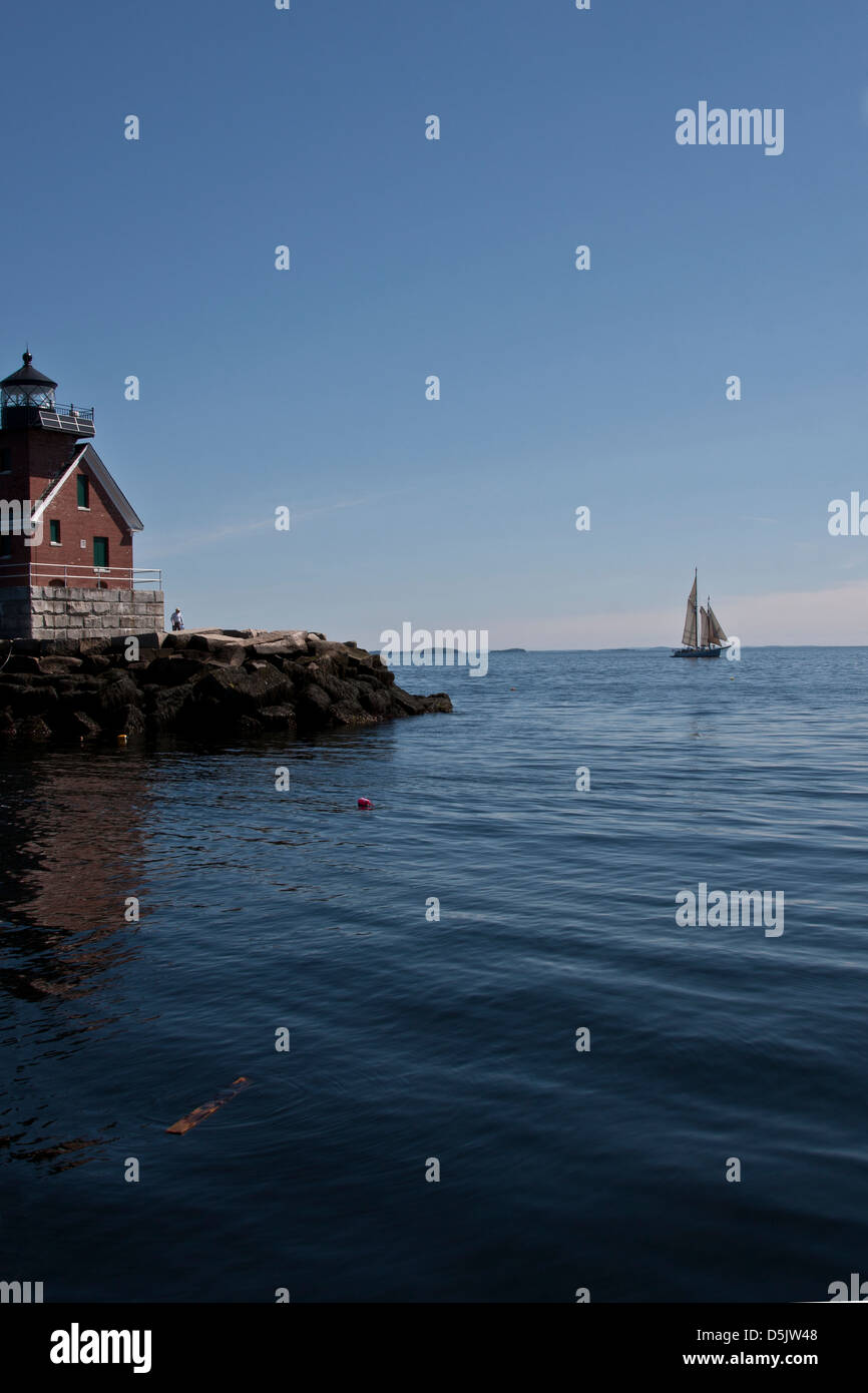 Rockland breakwater lighthouse hi-res stock photography and images - Alamy