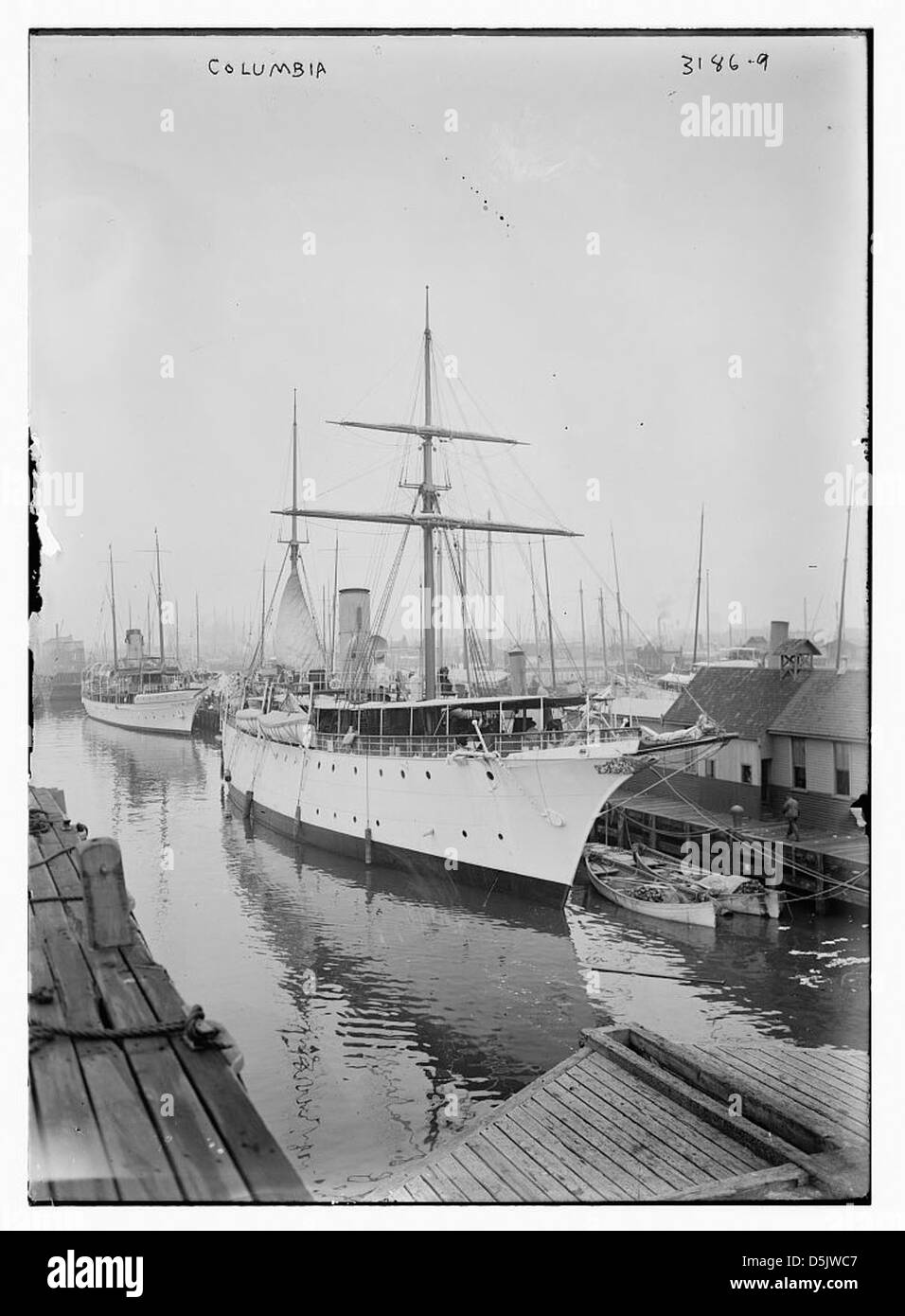A historic photograph of the Columbia ship, showcasing its maritime ...