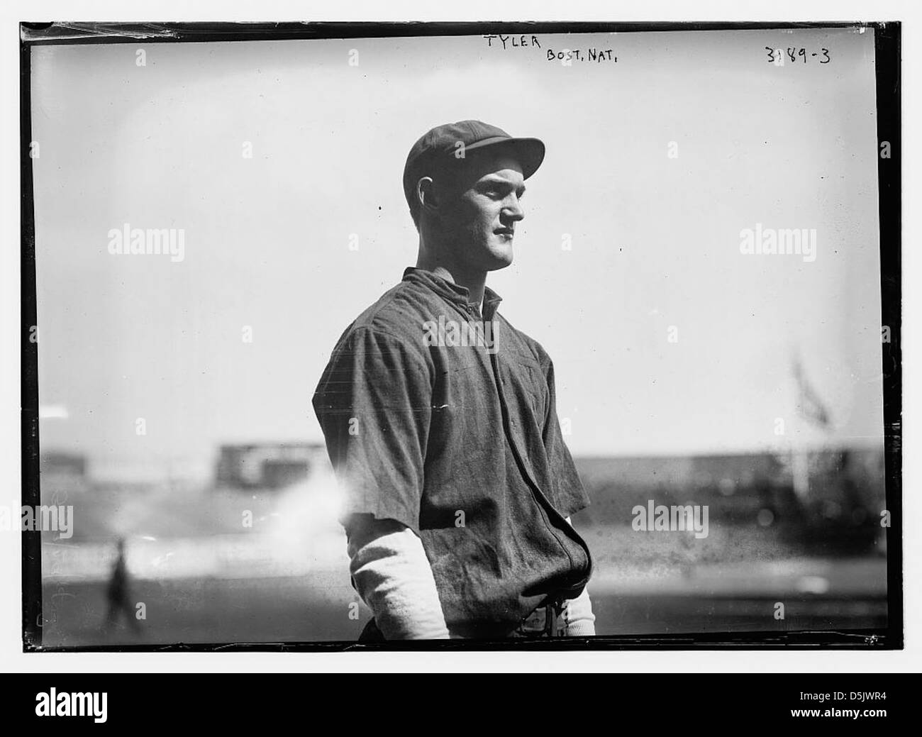 A photograph of George 'Lefty' Tyler, a pitcher for the Boston National ...