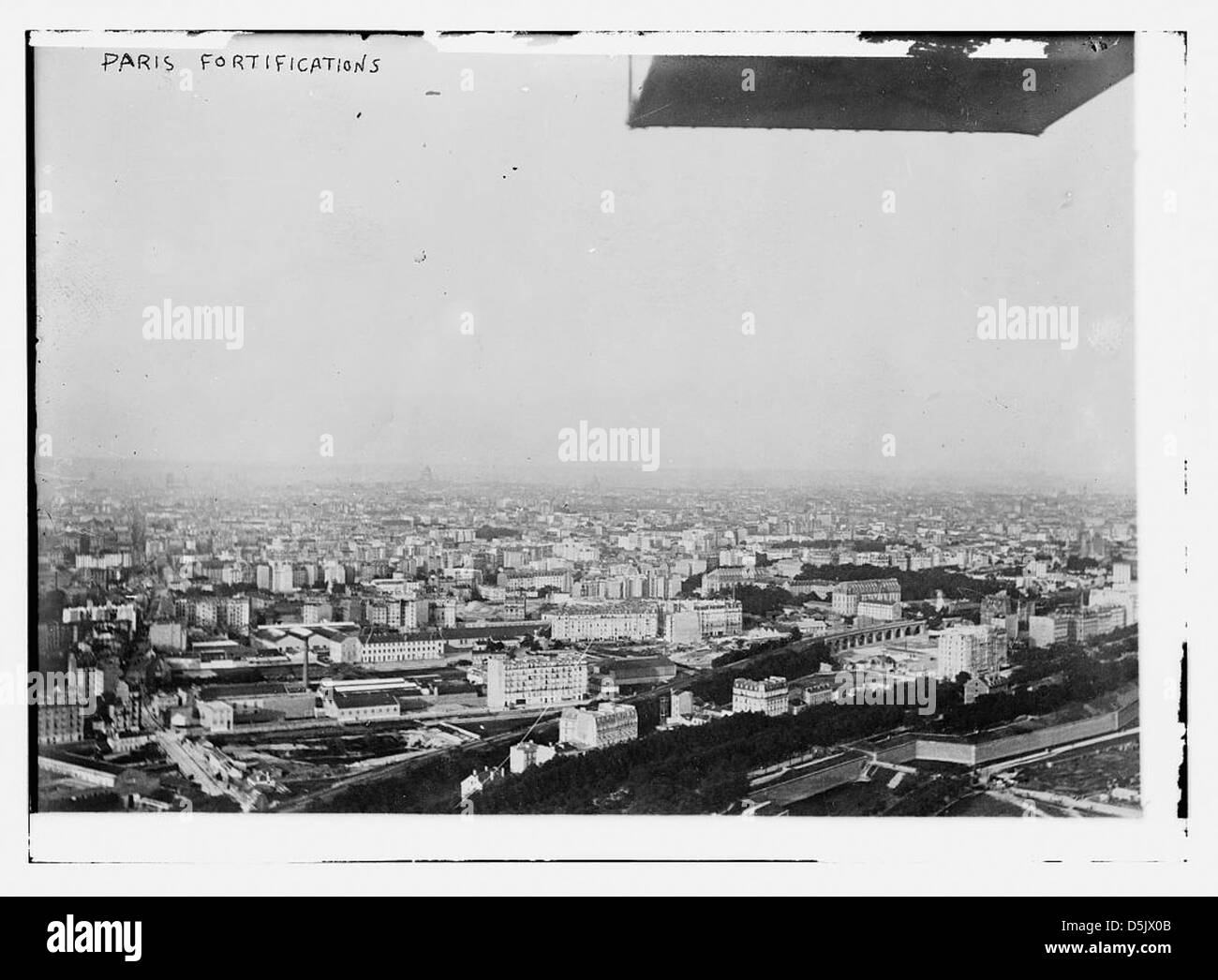 This photograph shows the fortifications around Paris, France, as seen ...