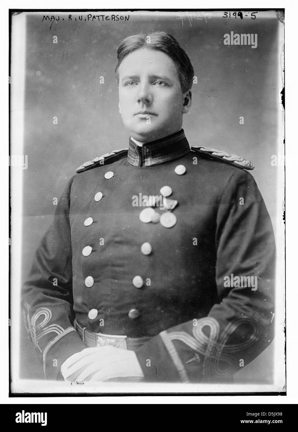 This is a portrait of Major R.U. Patterson, captured in a formal ...