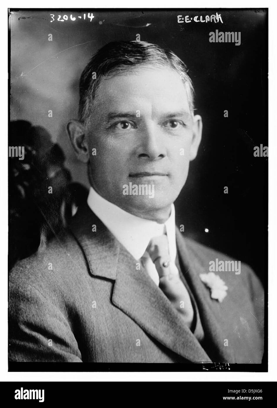 This photograph features Edgar E. Clark, also known as E.E. Clark, preserved in the Library of ...