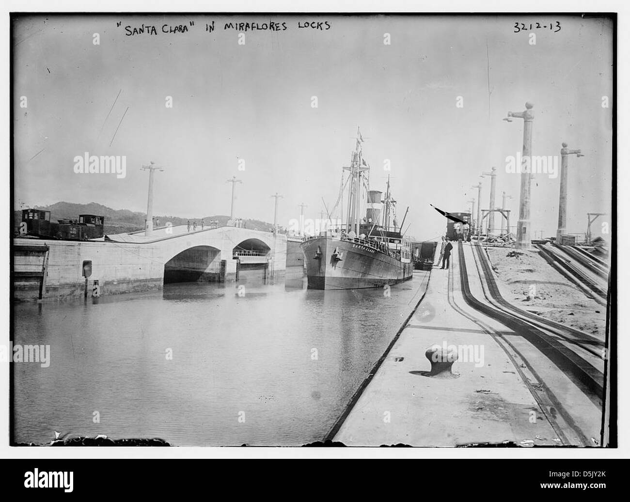 A photograph of the SS Santa Clara, a U.S. Navy troop transport ship ...