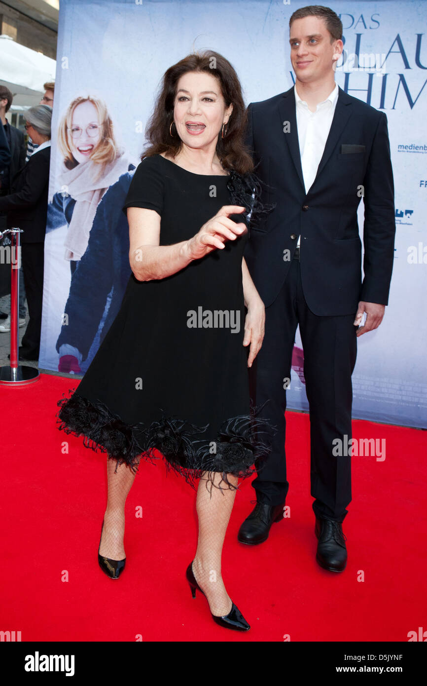 Hannelore Elsner and son Dominik at the world premiere of 'Das Blaue ...