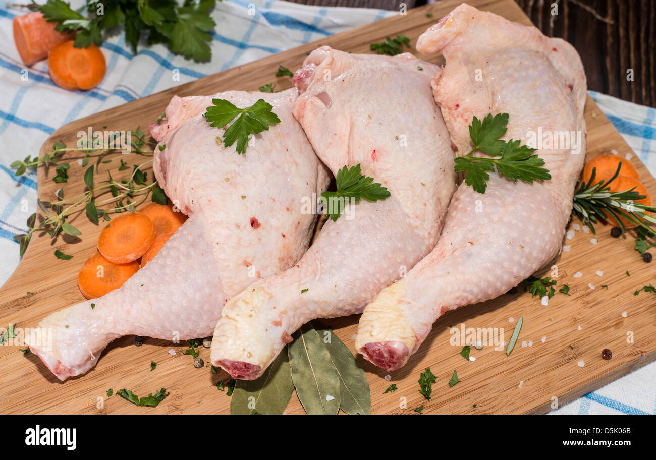 Raw Chicken Meat with fresh herbs Stock Photo - Alamy