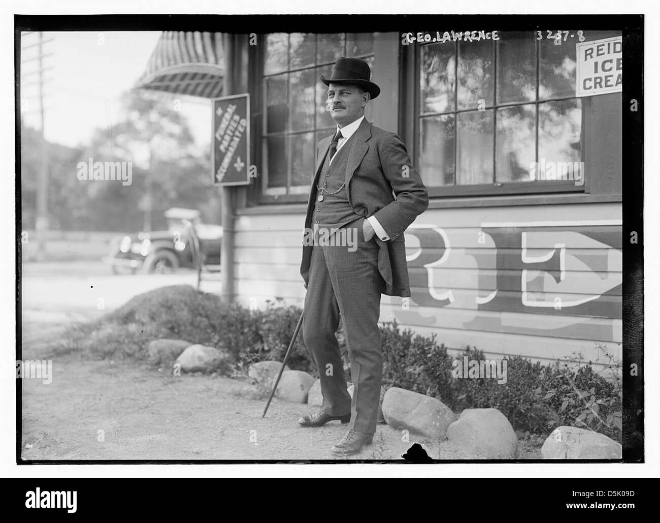 This photograph shows George Lawrence of Long Island, with a connection ...