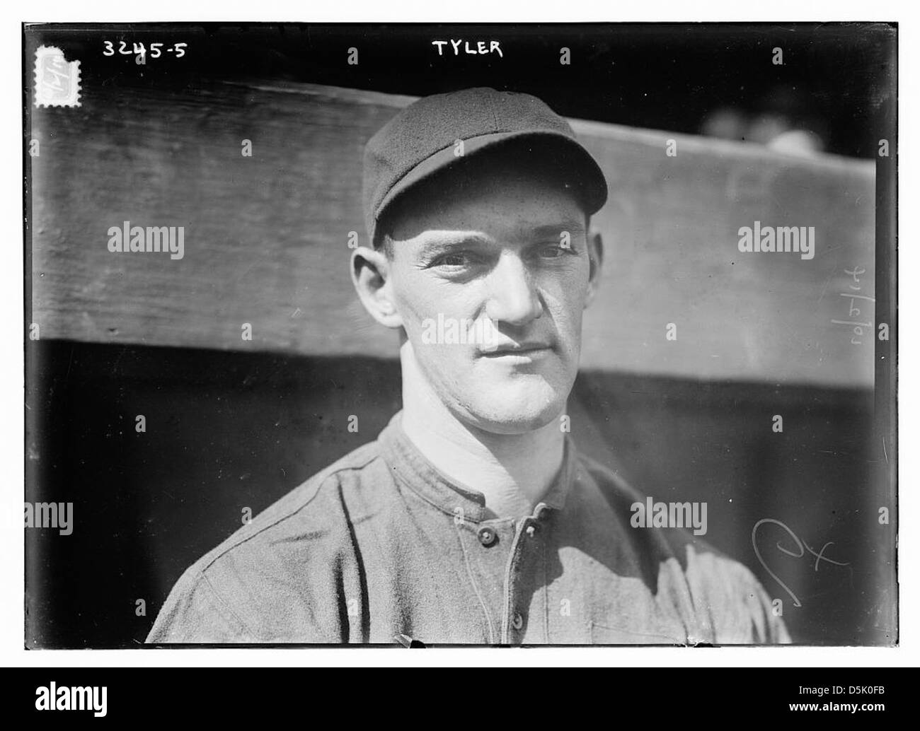 A photograph of George 'Lefty' Tyler, a pitcher for the Boston National ...