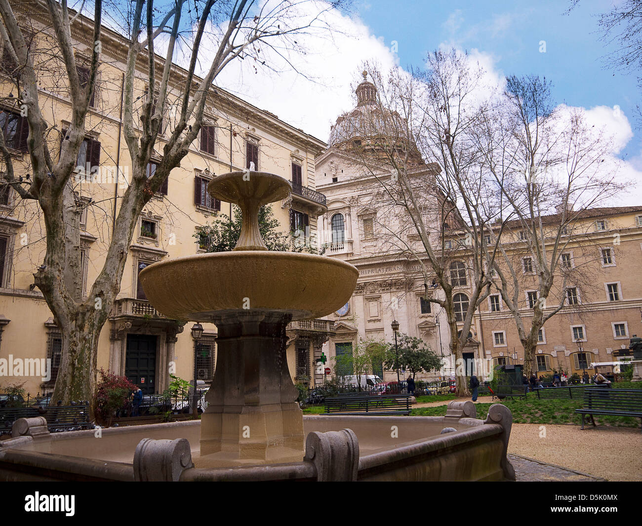 Neglected park in old area of Rome Italy Stock Photo - Alamy