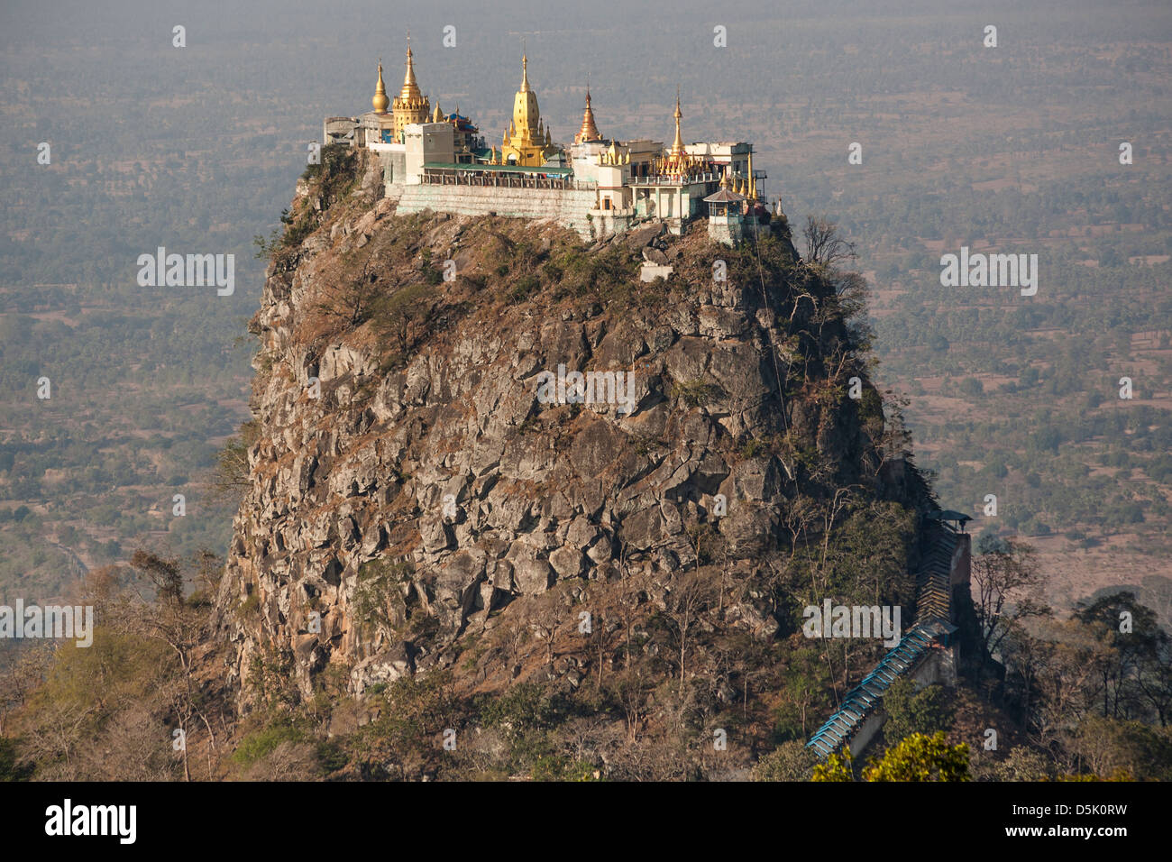 Popa Taung Kalat Temple, Mount Popa, near Bagan, Myanmar, (Burma Stock ...