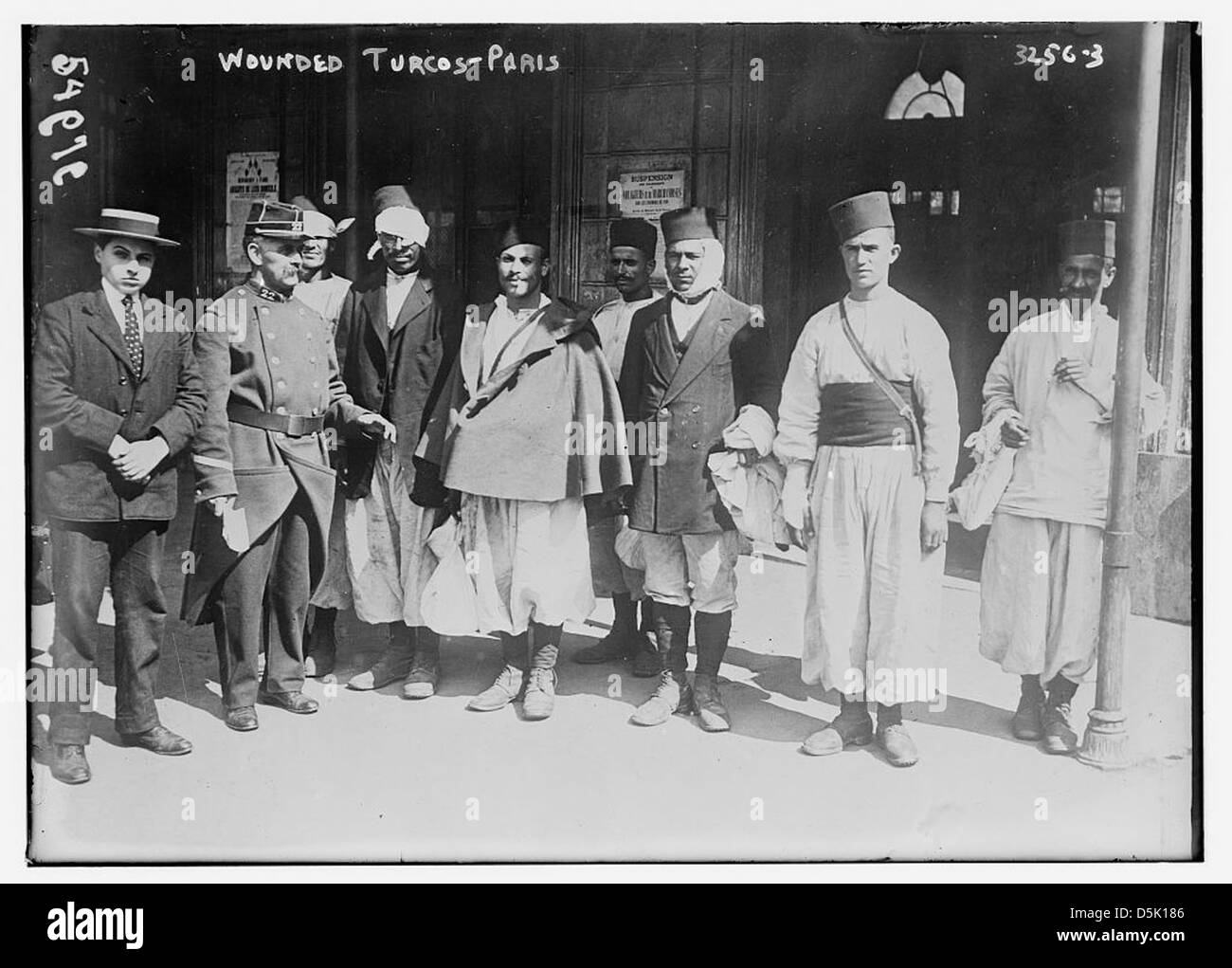 This image shows wounded soldiers from the French colonial infantry ...