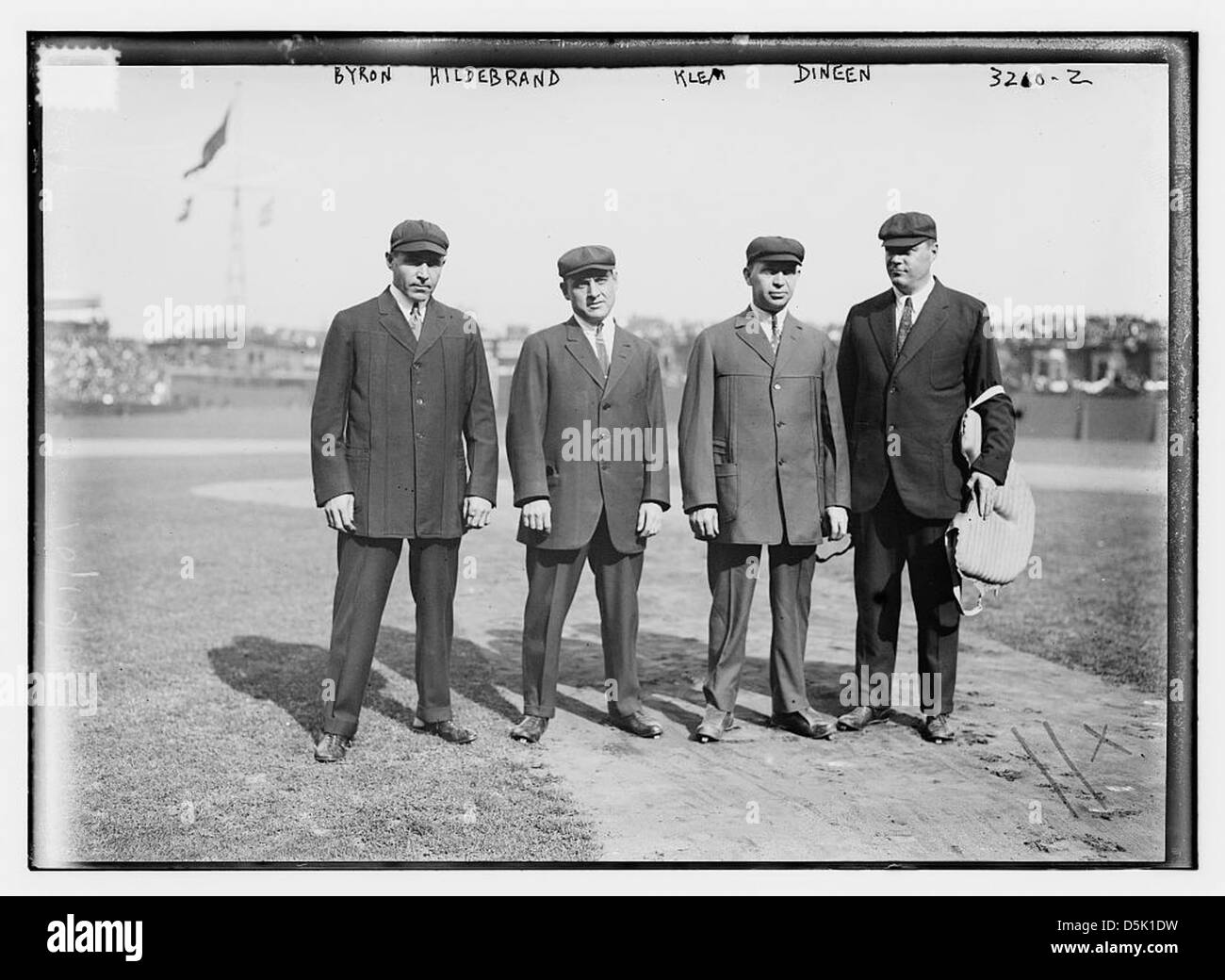 This image from the 1914 World Series shows baseball umpires Bill Byron ...
