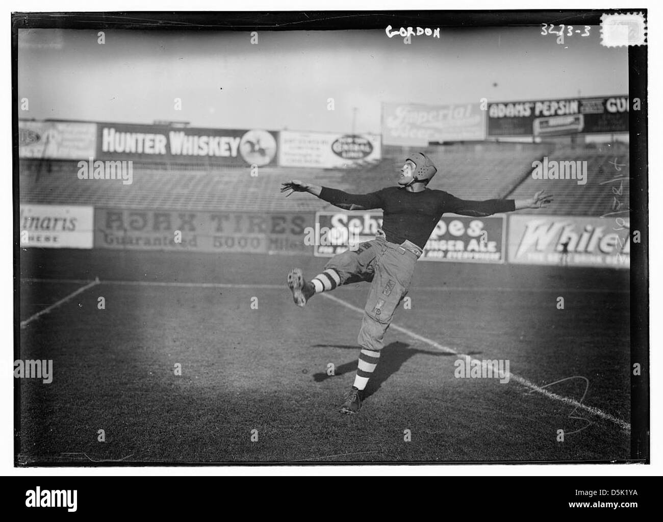 A college football player named Gordon is featured in a photograph ...
