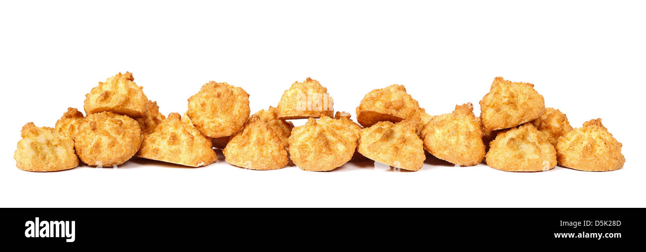 Row of homemade cakes on white background Stock Photo - Alamy