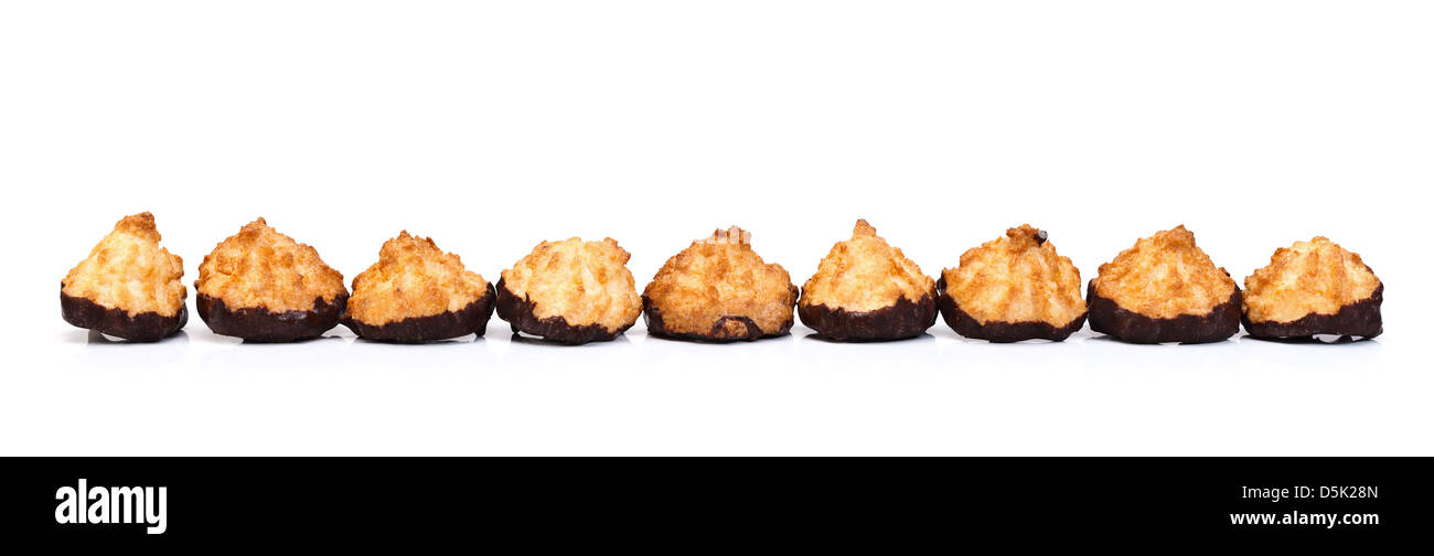 Homemade candies with chocolate dressing on white background Stock ...