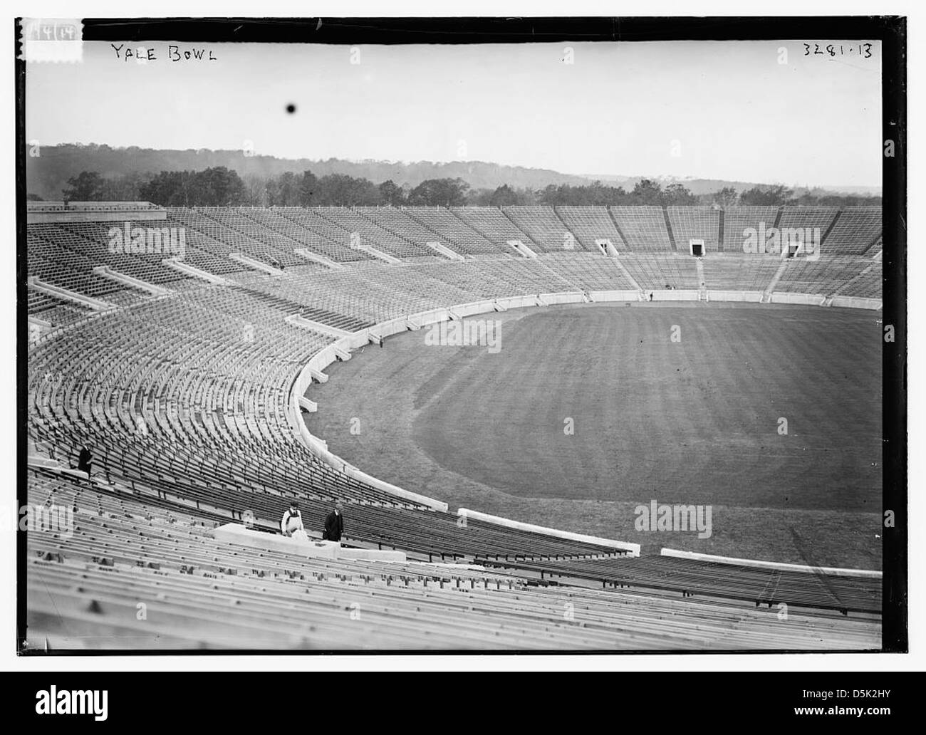 A photograph of the Yale Bowl, an iconic stadium in New Haven, designed ...
